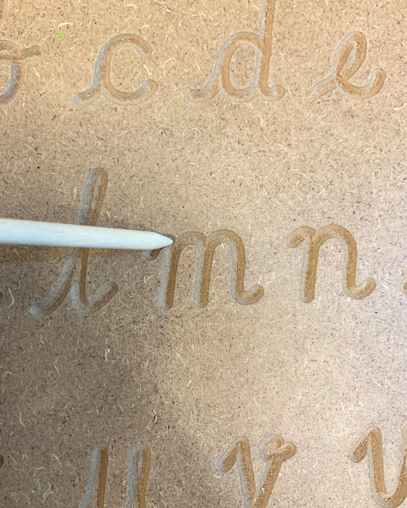 English Cursive Alphabets Tracing Board