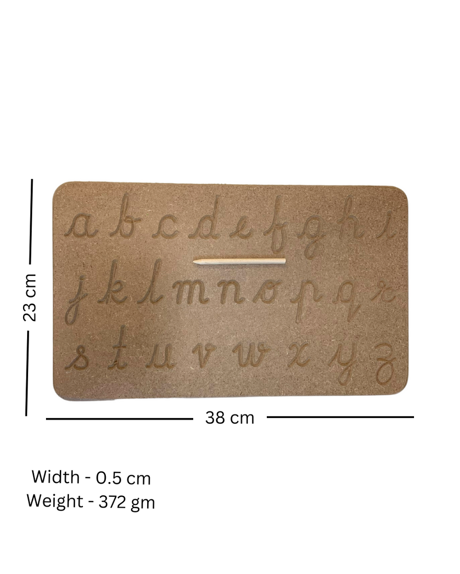 English Cursive Alphabets Tracing Board